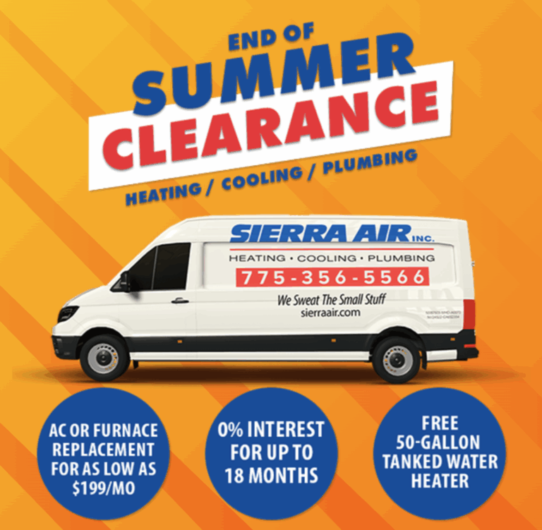 Contact us - Reno HVAC Services | Sierra Air Inc.
